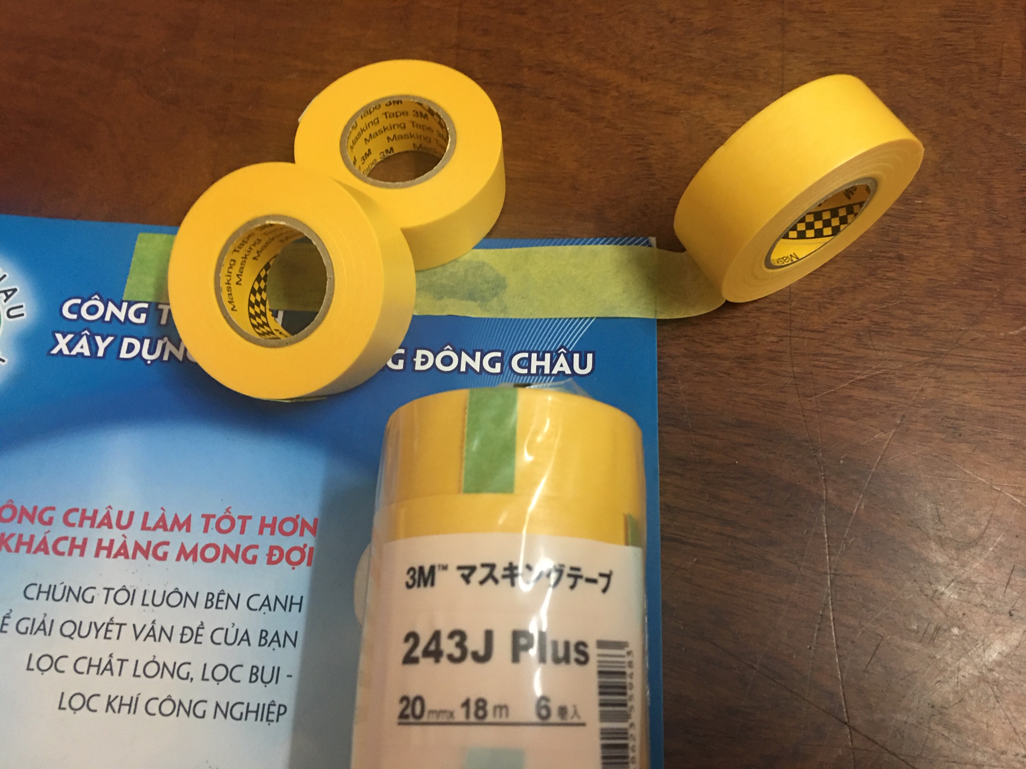 Băng keo washi che sơn 3M 243J Plus